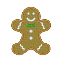 Gingerbread Man Machine Embroidery Design, Small Applique and Filled ...