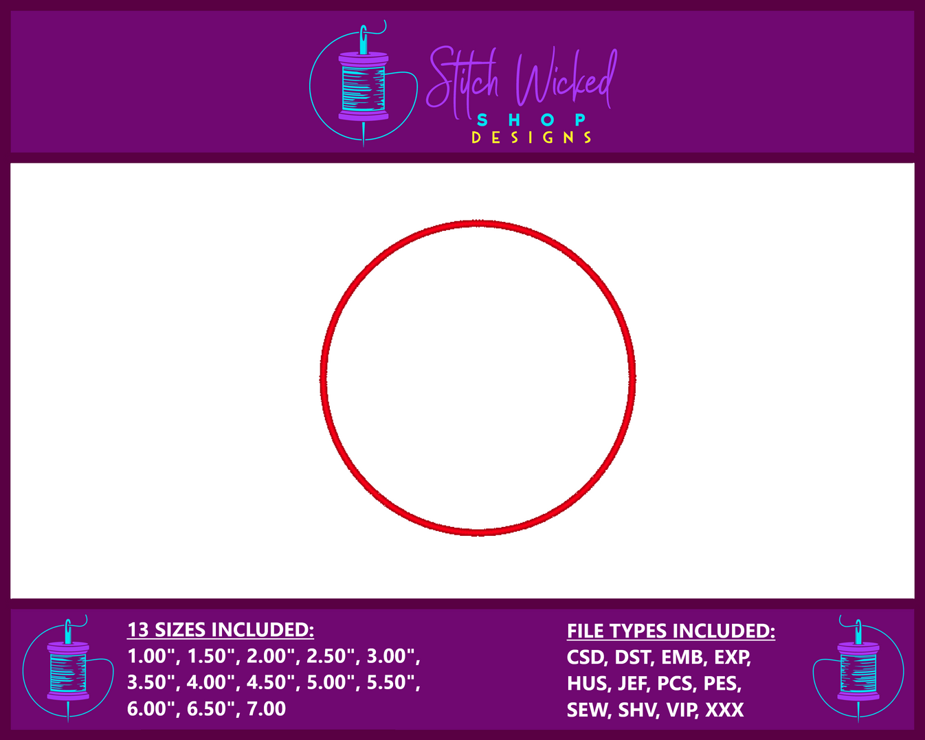 Circle Applique Machine Embroidery Design, Digital Download – Stitch ...