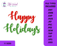 Happy Holidays Script Font Machine Embroidery Design, Digital Download ...